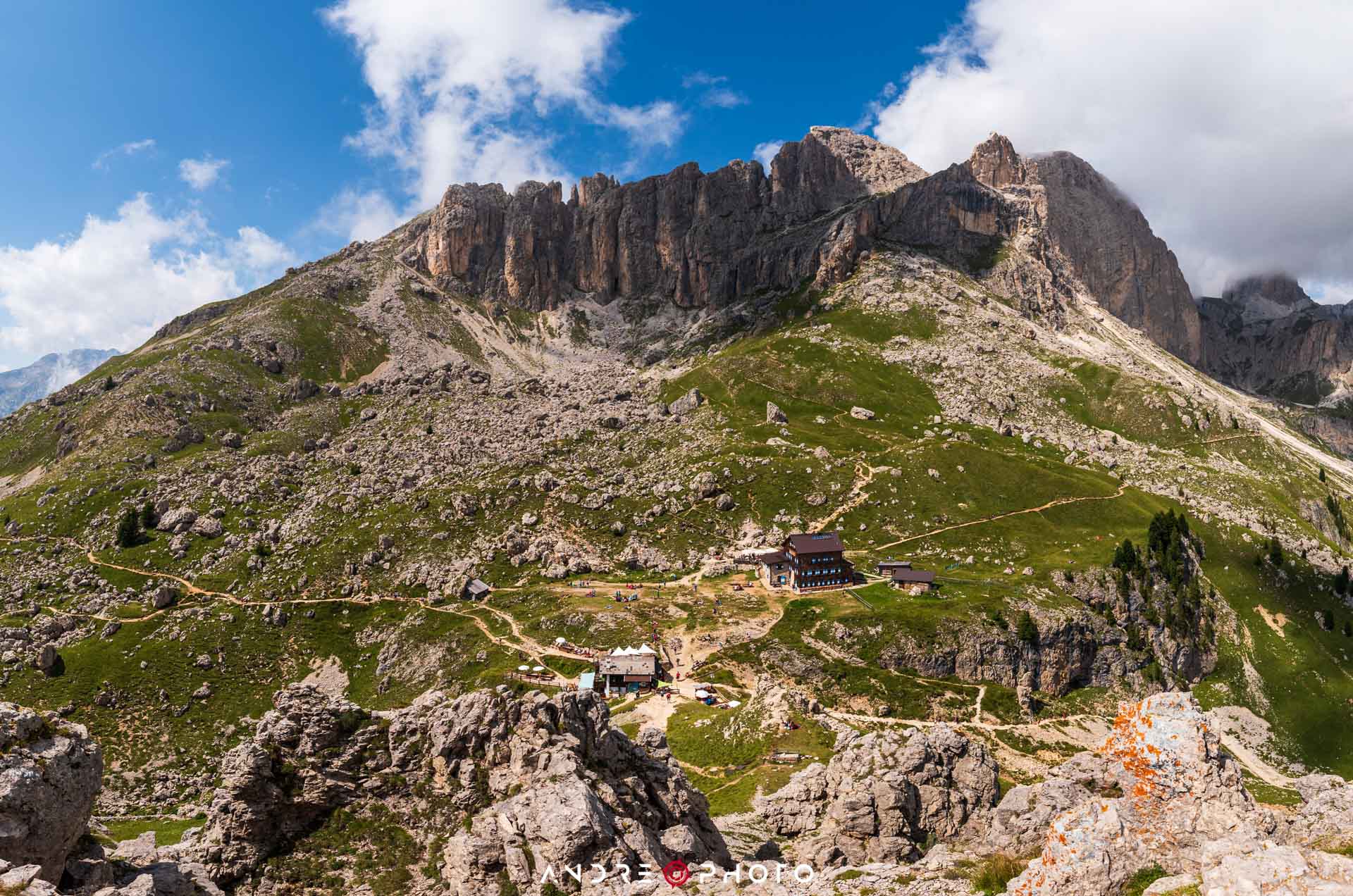 Dolomiti: Rifugio Roda di Vael dal Rifugio Paolina - Andre Photo